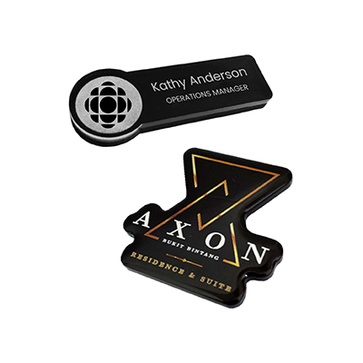 Black Acrylic Name Tag with Magnetic Back | CUstom Name Tags Supplier ...