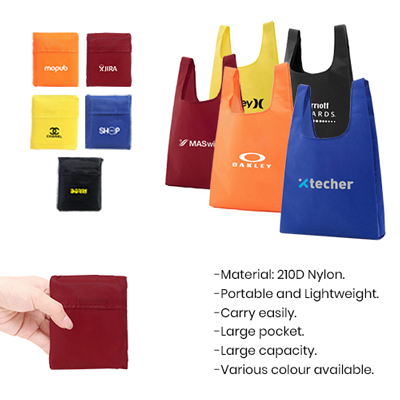 EASY Foldable Nylon Shopping Bag | Corporate Gifts | Premium Gifts ...