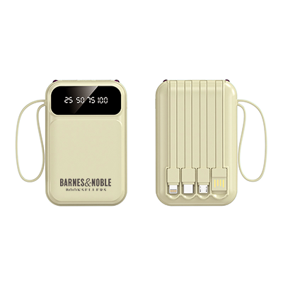 LED Torch Light Power Bank with Built-in 4 Cables - 10000mAh ...