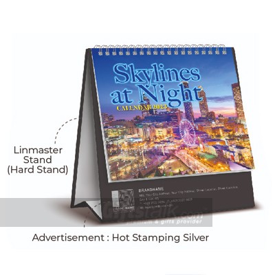 SKYLINES AT NIGHT Desk Calendar 2023 | Corporate Gifts & Premium ...