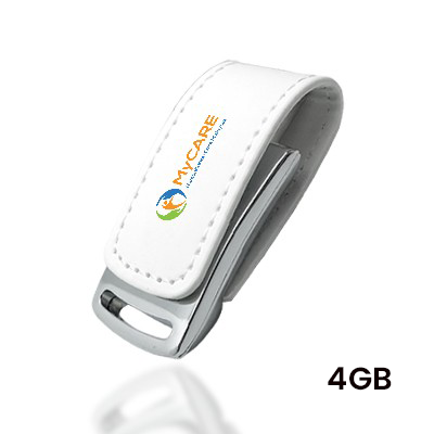 Executive PU White Magnetic USB Flash Drive - 4GB | Corporate Gifts ...